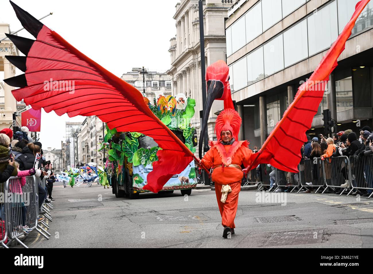 London, UK. 01st Jan, 2023. London's annual New Year parade featuring ...