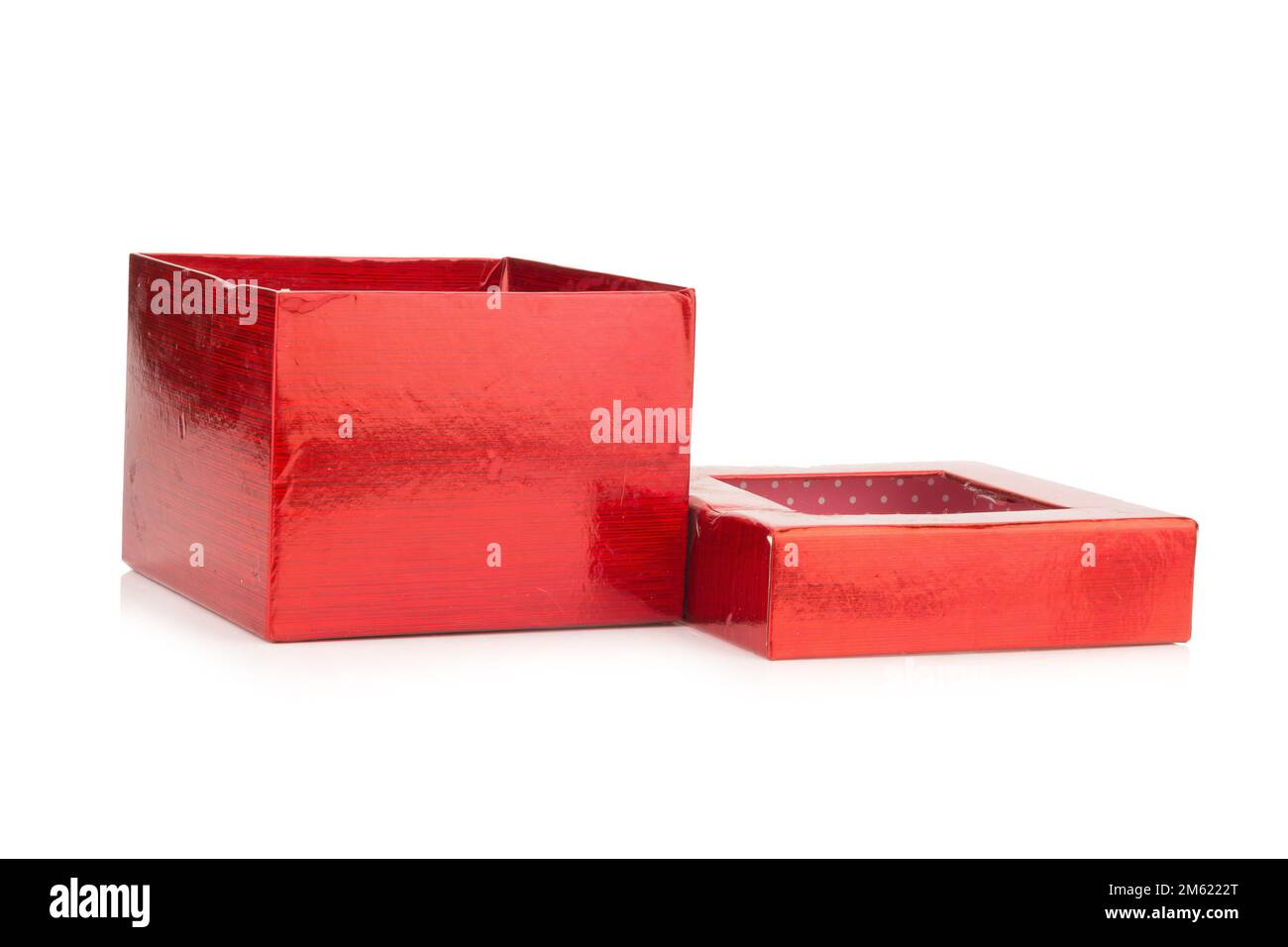 Square gift box with ribbon hi-res stock photography and images - Alamy