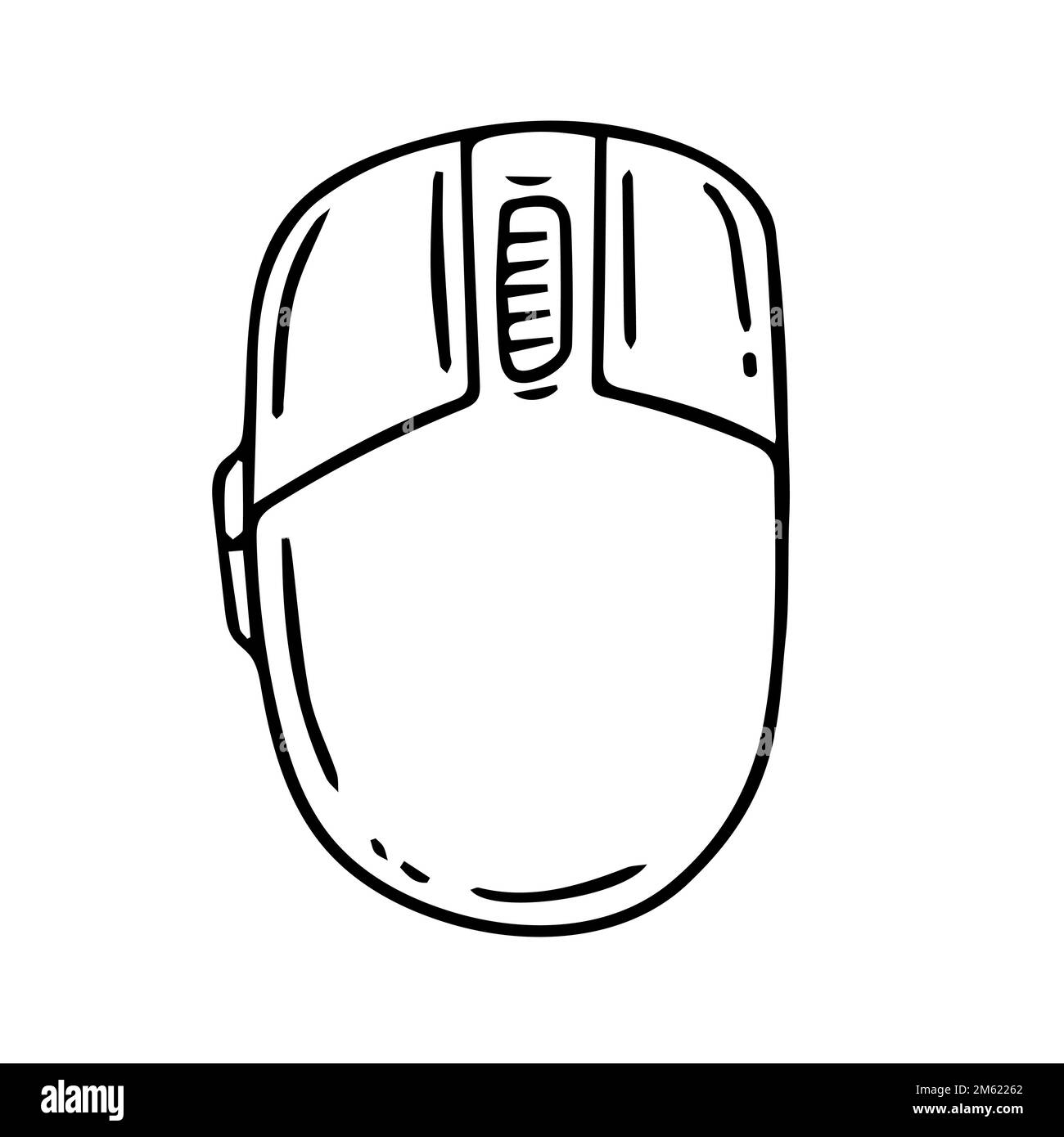 Computer Mouse Line Icon Vector Symbol In Trendy Flat Style On White