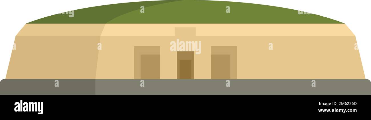 Ireland historic building icon flat vector. Historic castle. Building ...