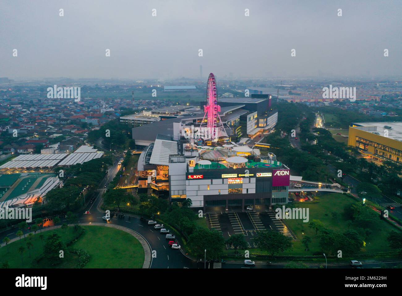 Aerial view of AEON MALL Jakarta Garden City, AEON is a Largest ...
