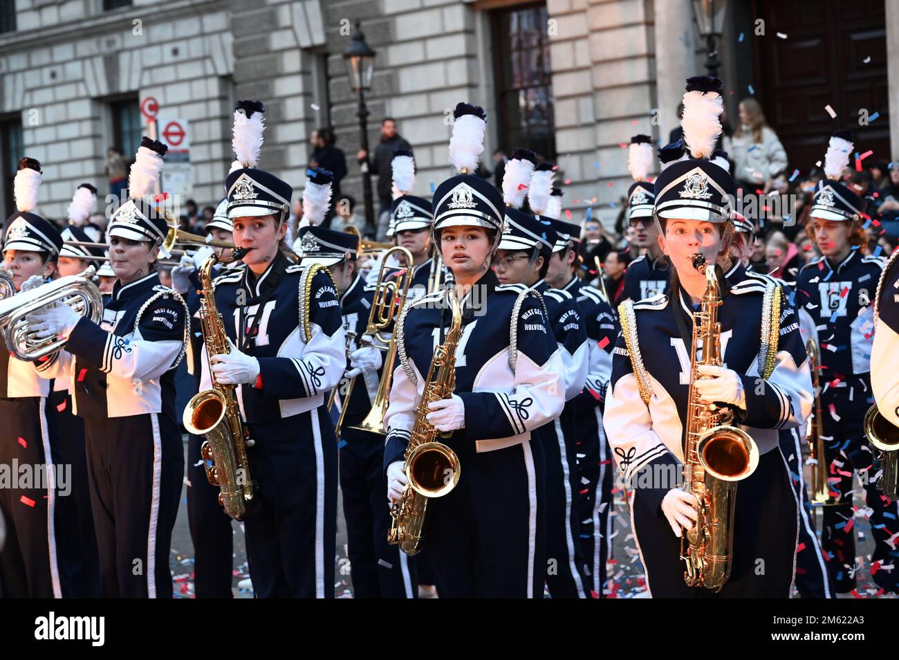 London, UK. 01st Jan, 2023. London's annual New Year parade featuring ...