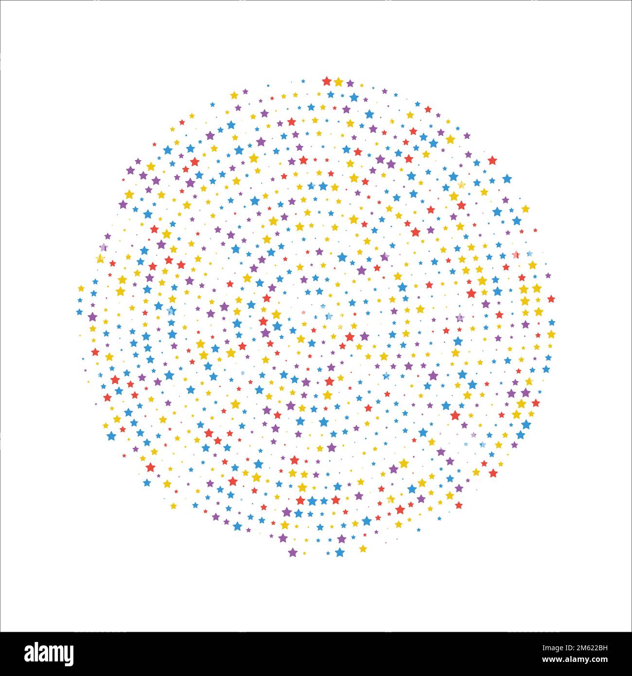 Polka stars in circle 4th of July circle ornament. Stock vector ...