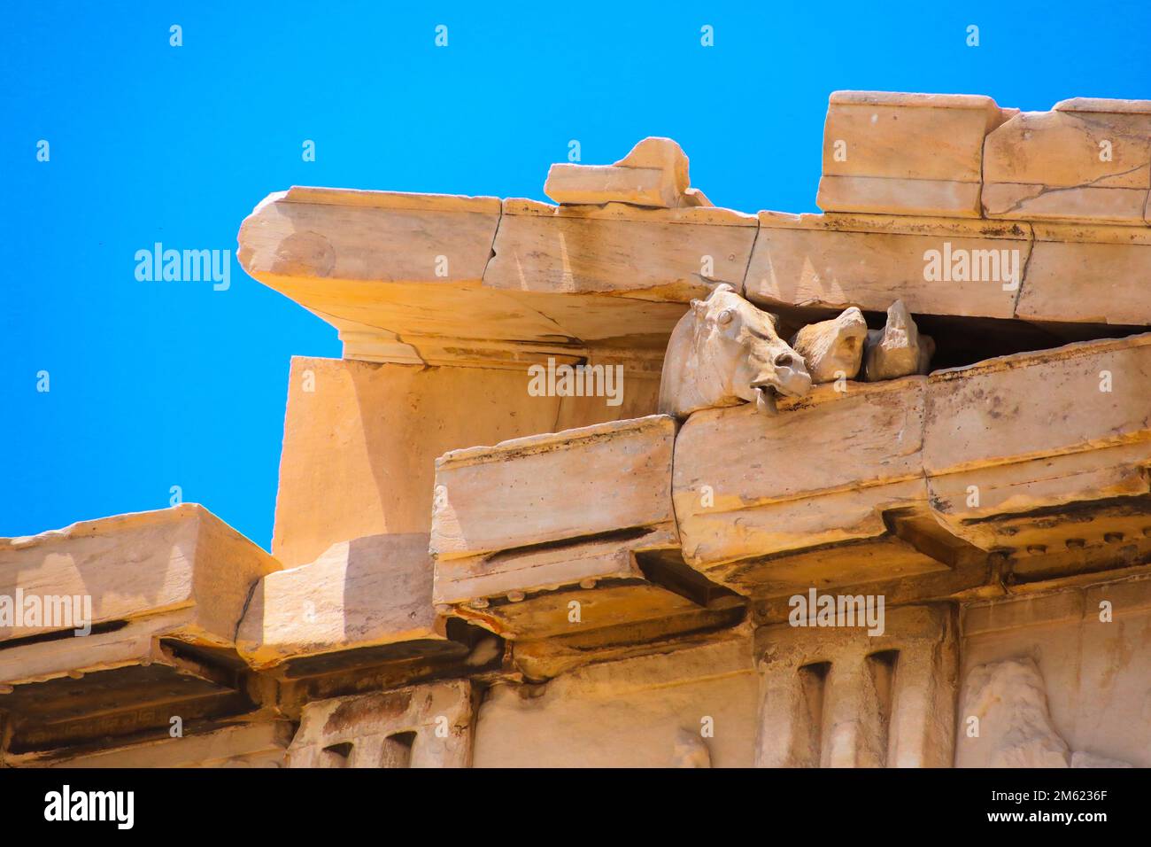 Horse Head at the Parthenon, Athens, Greece Stock Photo - Alamy