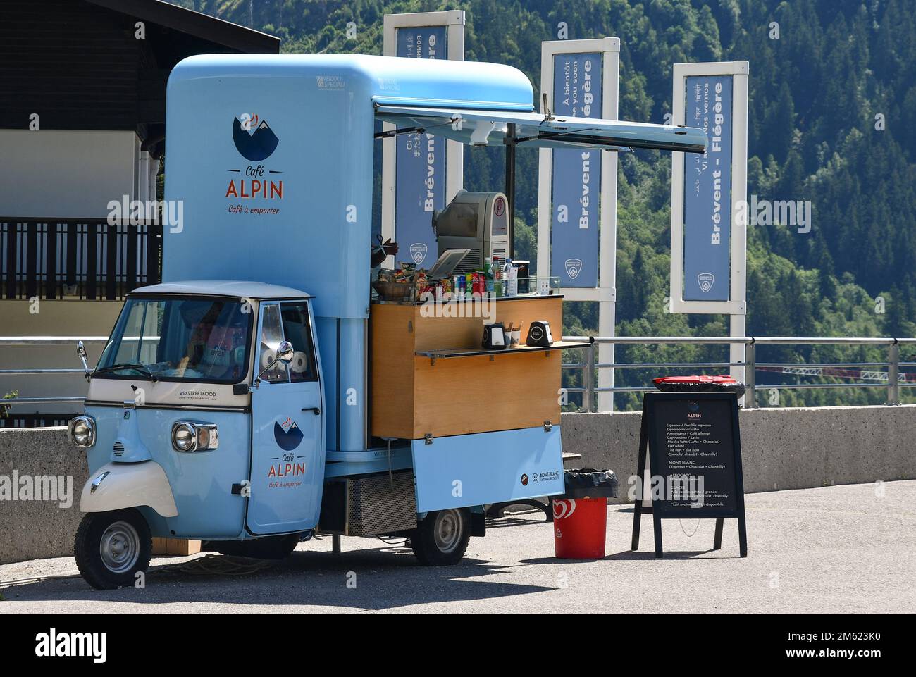 Piaggio Ape transformed in mobile coffee-bar by Café Alpin, Chamonix ...
