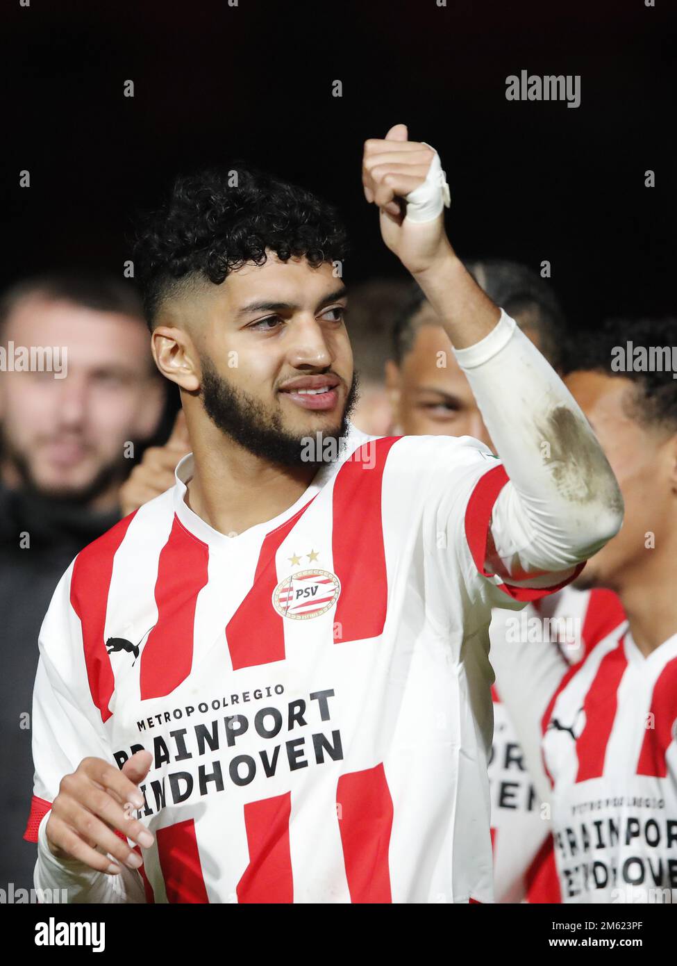 EINDHOVEN - Ismael Saibari of PSV Eindhoven thanks the crowd during the ...