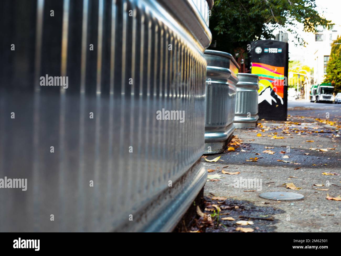 Street level view along hi-res stock photography and images - Alamy
