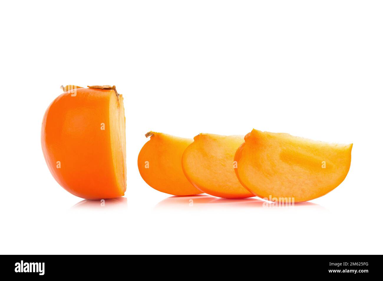 Persimmon fruit isolated on white background Stock Photo - Alamy