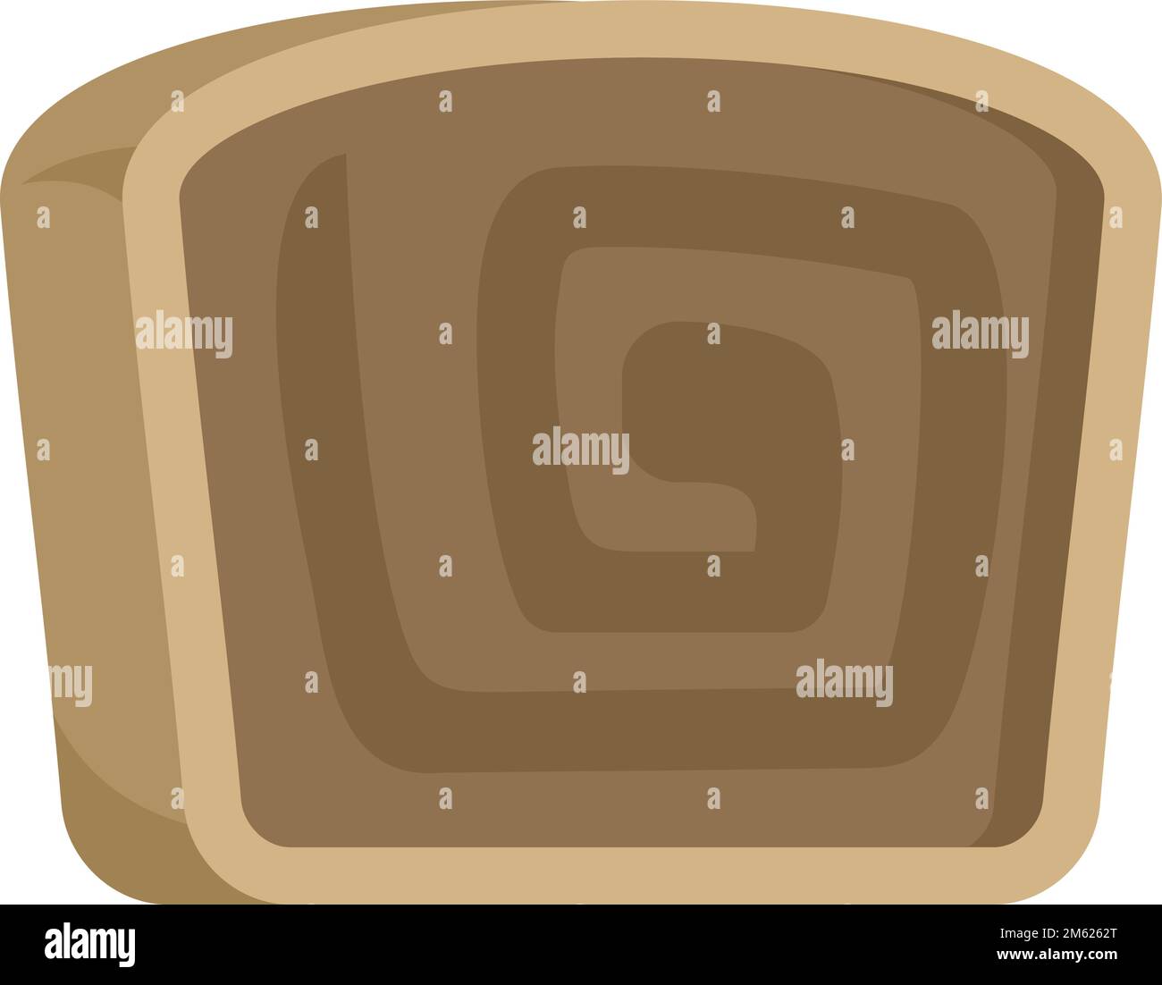 Roll cake icon flat vector. Swiss brownie. Strawberry roll cake isolated Stock Vector Image ...