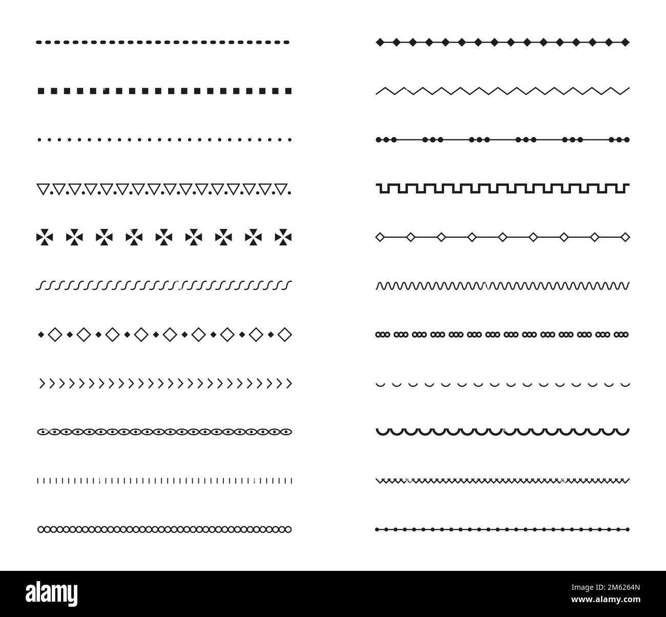 Stitch stitches vector set. Stitched repeated seams big collection ...