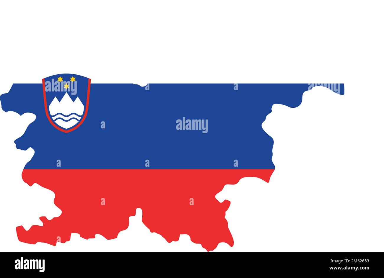 Slovenia map icon flat vector. Flag chart. Slovenia country isolated ...