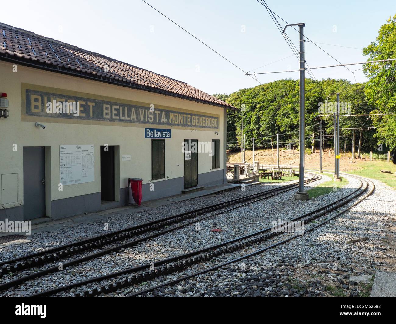 Monte Generoso, Switzerland - August 26, 2018: Monte Generoso railway ...