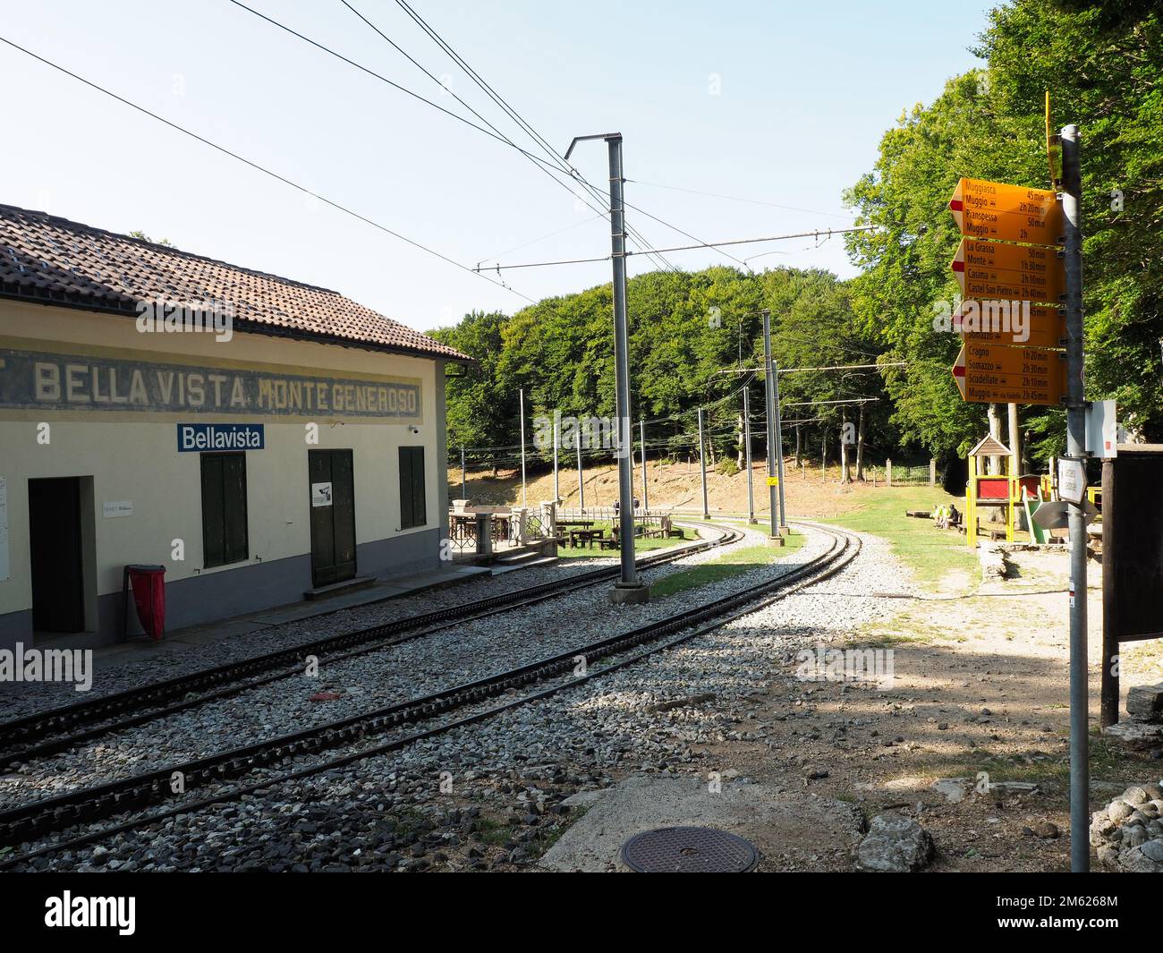Monte Generoso, Switzerland - August 26, 2018: Monte Generoso railway ...