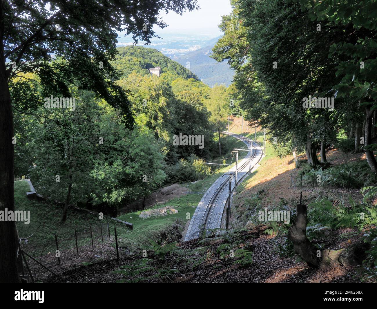 Monte Generoso, Switzerland - August 26, 2018: Monte Generoso railway ...