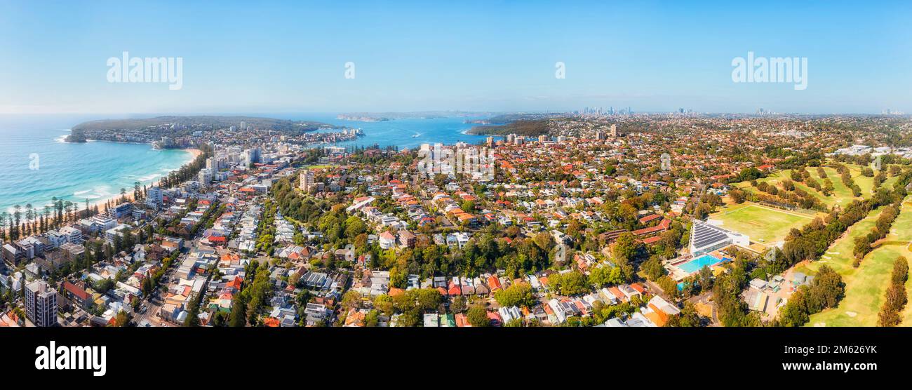 Manly beach in Manly suburb of North shore in Sydney, Australia ...