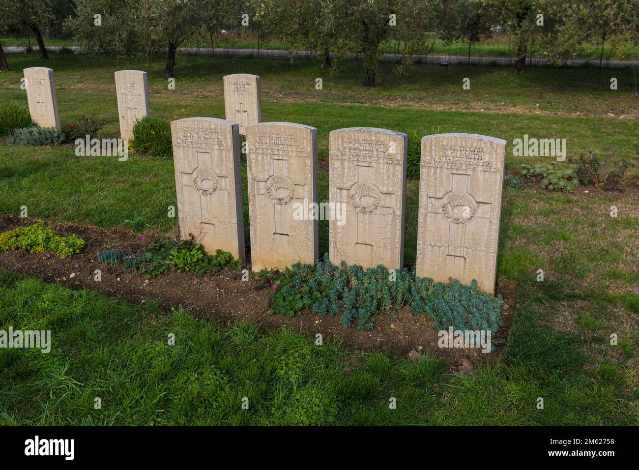The Canadian military cemetery. Italy donated the land on which the ...