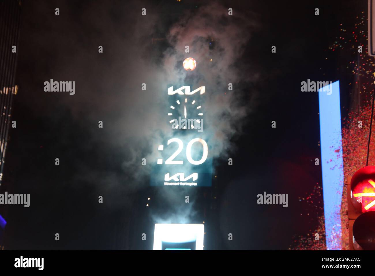 Times Square, New York, NY 10036 USA. Jan 1, 2023. New Year revelers ...