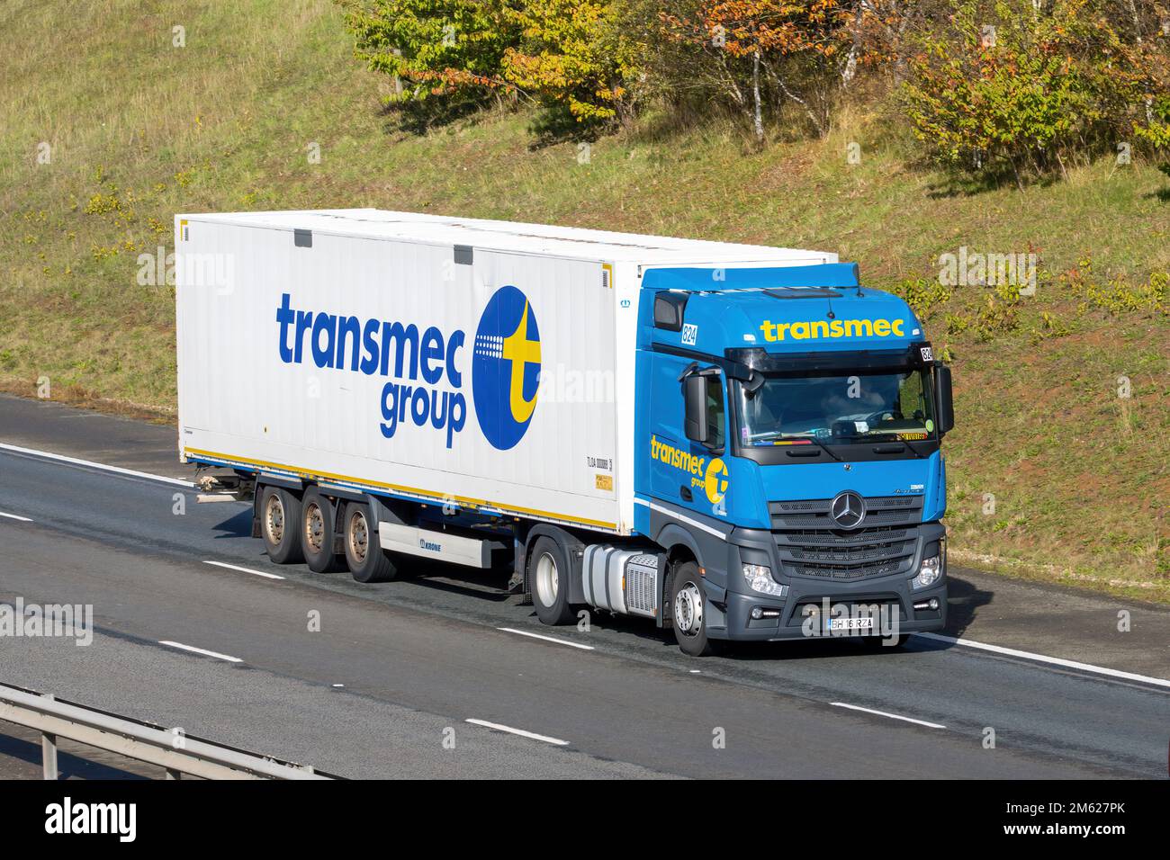 Transmec Group Mercedes Actros BH 16 RZA Stock Photo - Alamy