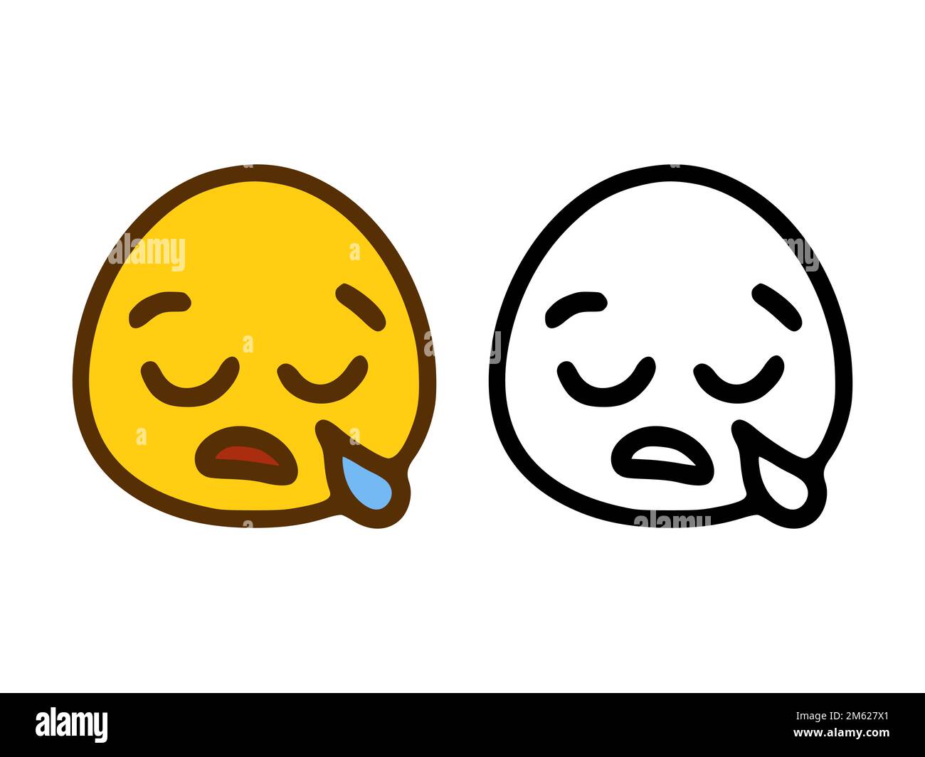 Sick emoticon with thermometer in doodle style isolated on white ...