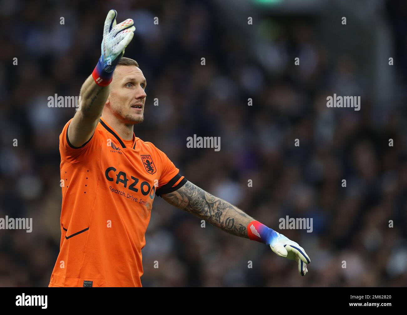 London, UK. 1st Jan, 2023. Robin Olsen of Aston Villa during the ...