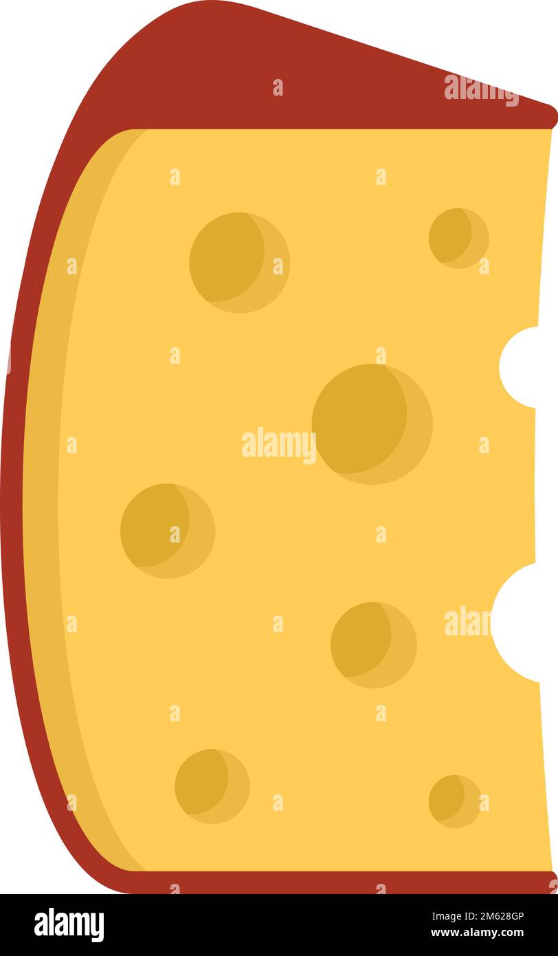 Cheese cheddar icon. Flat illustration of Cheese cheddar vector icon ...