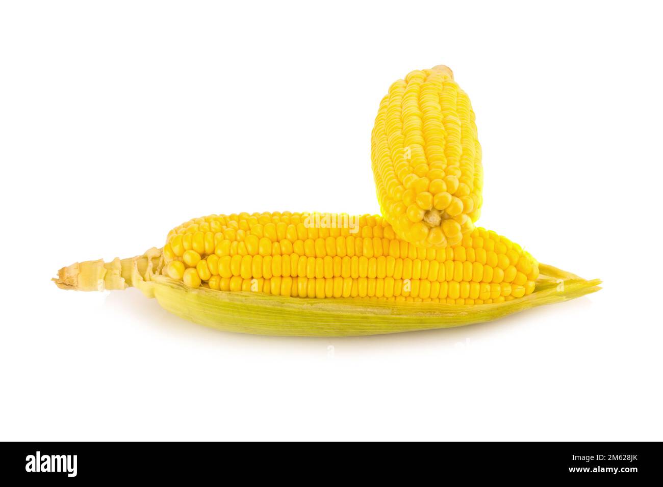 Corn on white background Stock Photo - Alamy