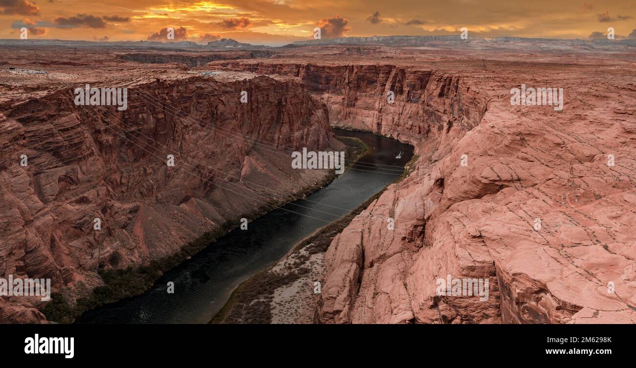 Aerial view of the Grand Canyon Upriver Colorado River Stock Photo - Alamy