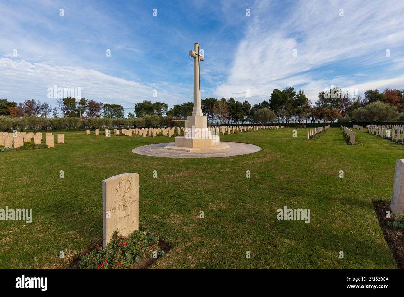 The Canadian military cemetery. Italy donated the land on which the ...