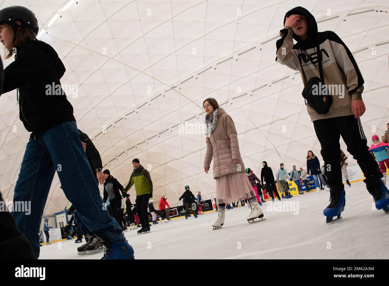 Gdansk, Poland. 31st Dec, 2022. Gdansk residents and tourists are seen ...