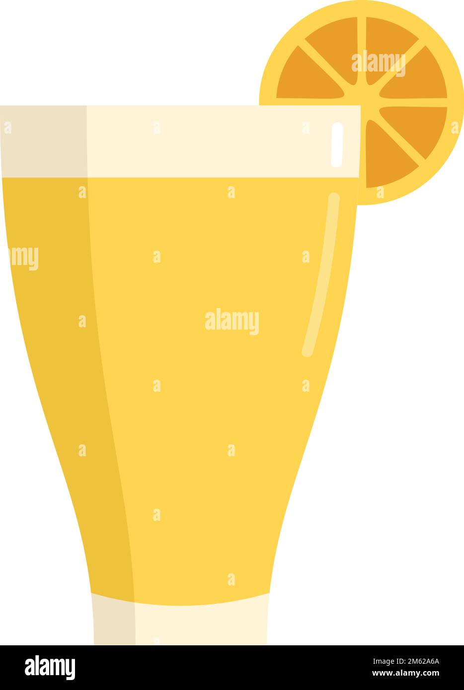 Orange banana fresh juice icon. Flat illustration of Orange banana ...