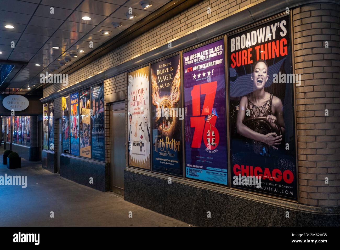 Shubert Alley Broadway Play Posters, NYC, USA 2023 Stock Photo - Alamy