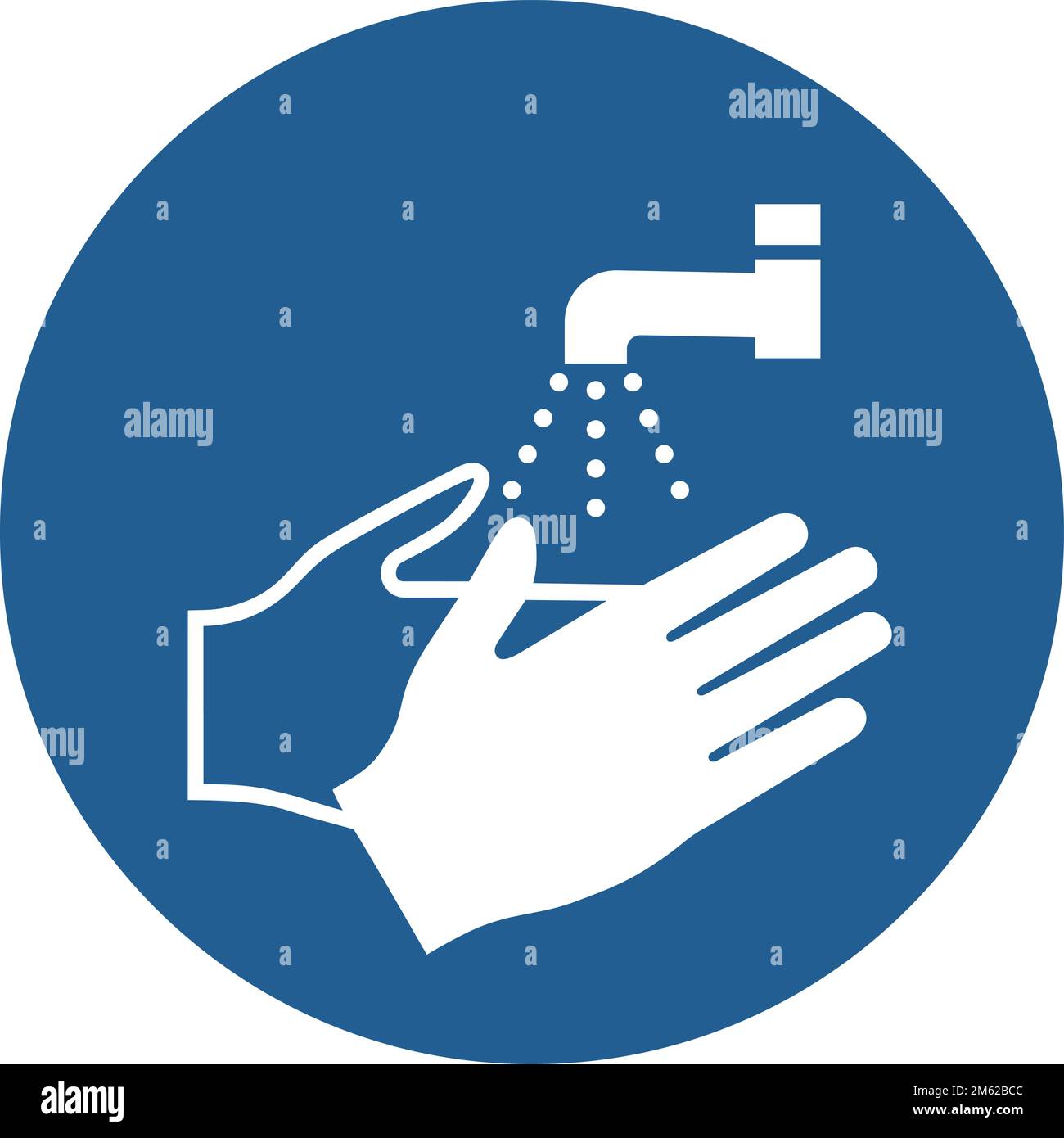 Wash hands blue icon Stock Vector Images - Alamy