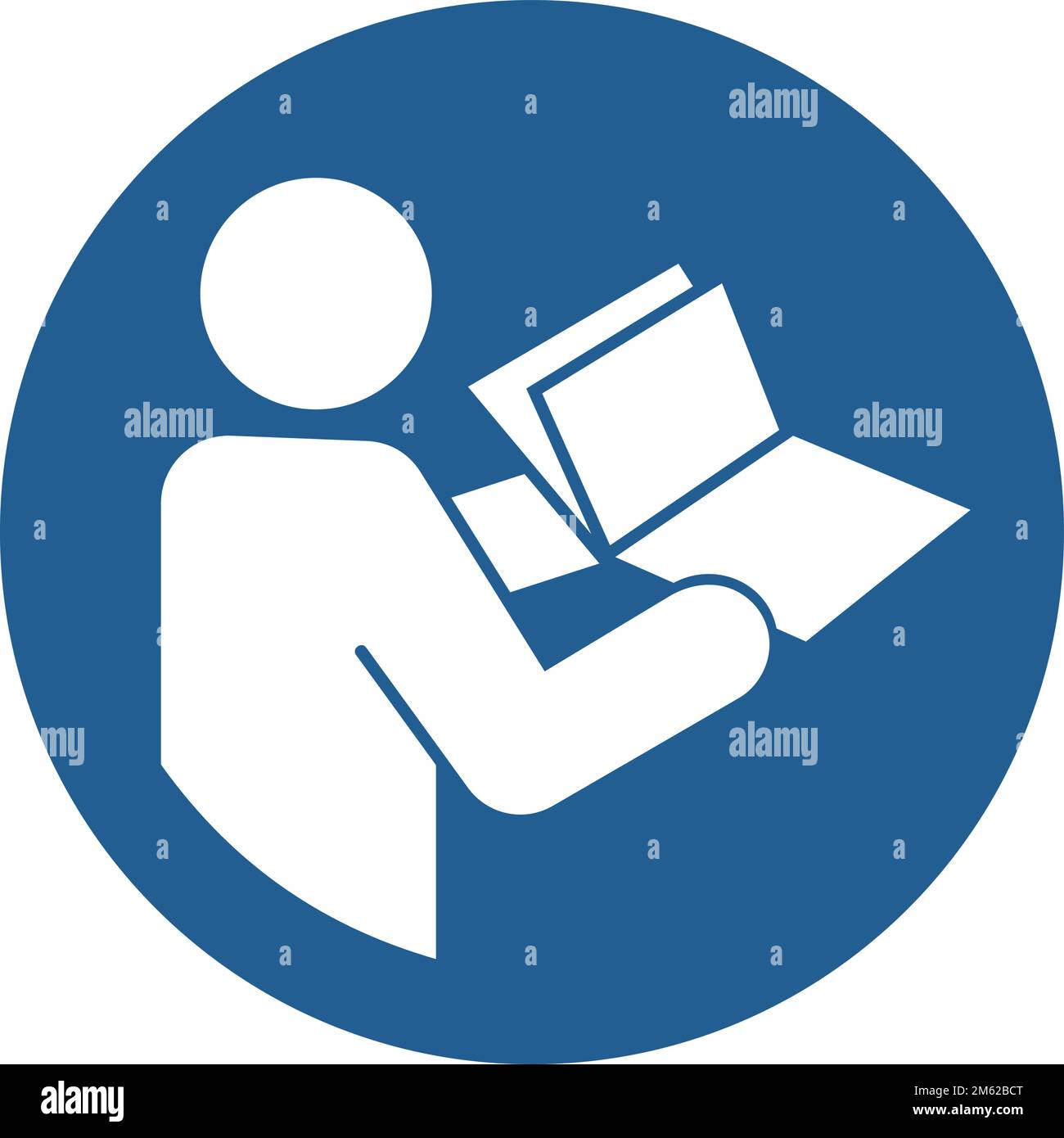 ISO 7010 M002 – Refer to instruction manual/booklet Stock Vector Image ...