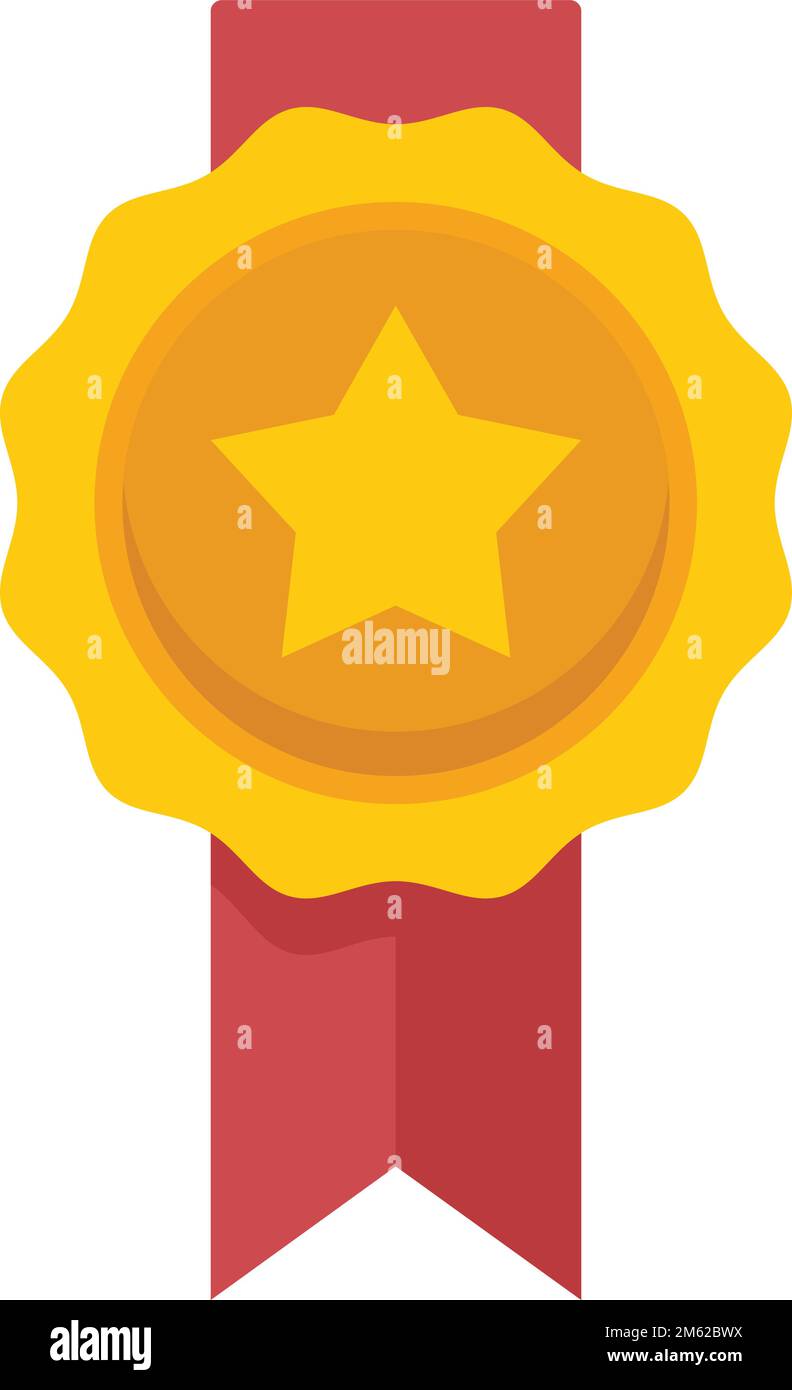 Quality emblem icon flat vector. Badge label. Award style isolated ...