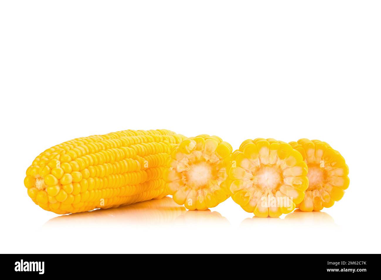 Corn on white background Stock Photo - Alamy
