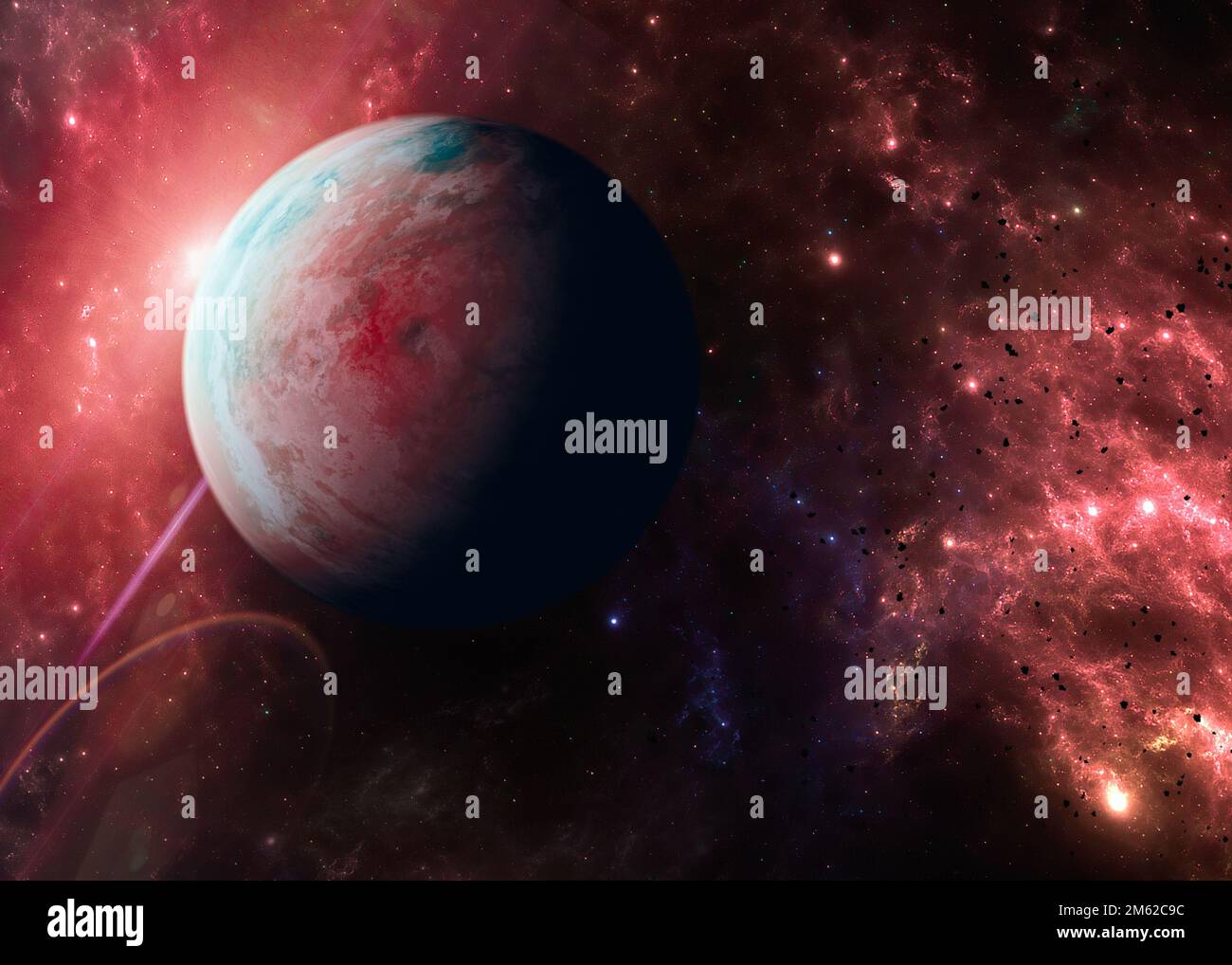 Planets and exoplanets of unexplored galaxies, black hole. Sci-Fi. New ...
