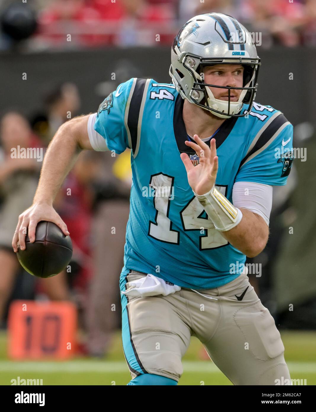 Tampa, United States. 01st Jan, 2023. Carolina Panthers quarterback Sam ...