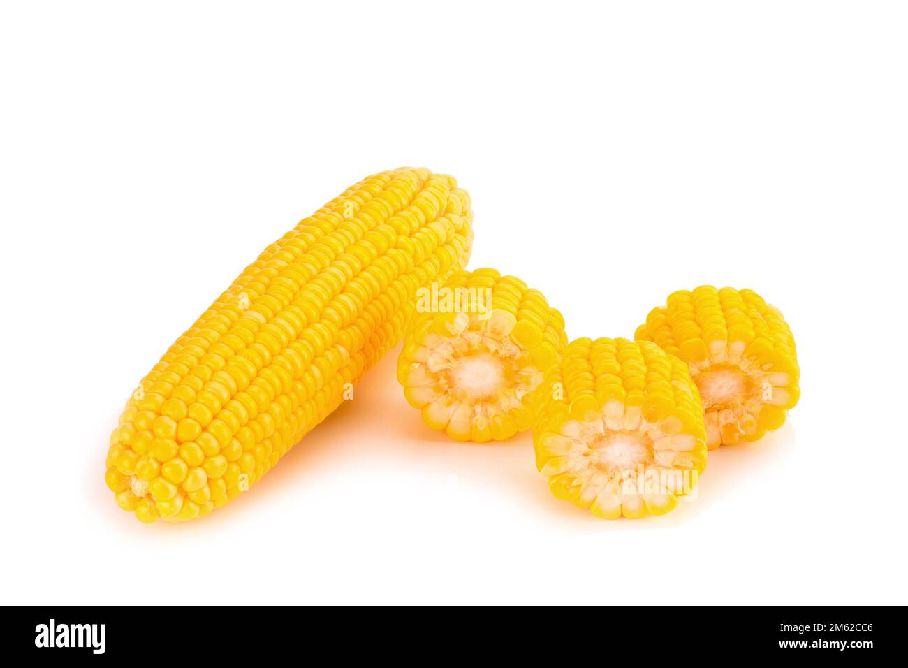 Corn on white background Stock Photo - Alamy