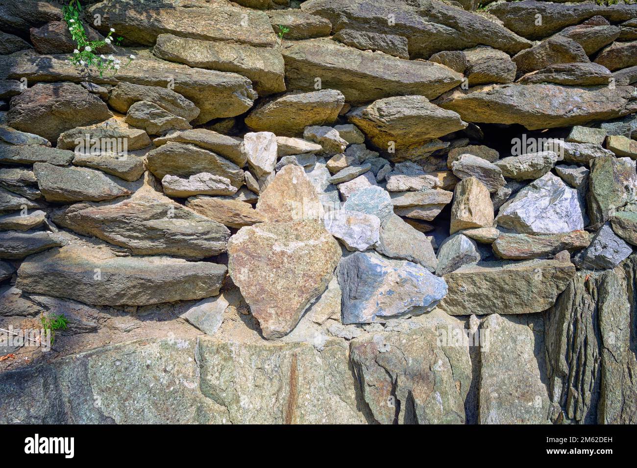 The texture of the masonry wall of natural stone. Detail of a stone ...