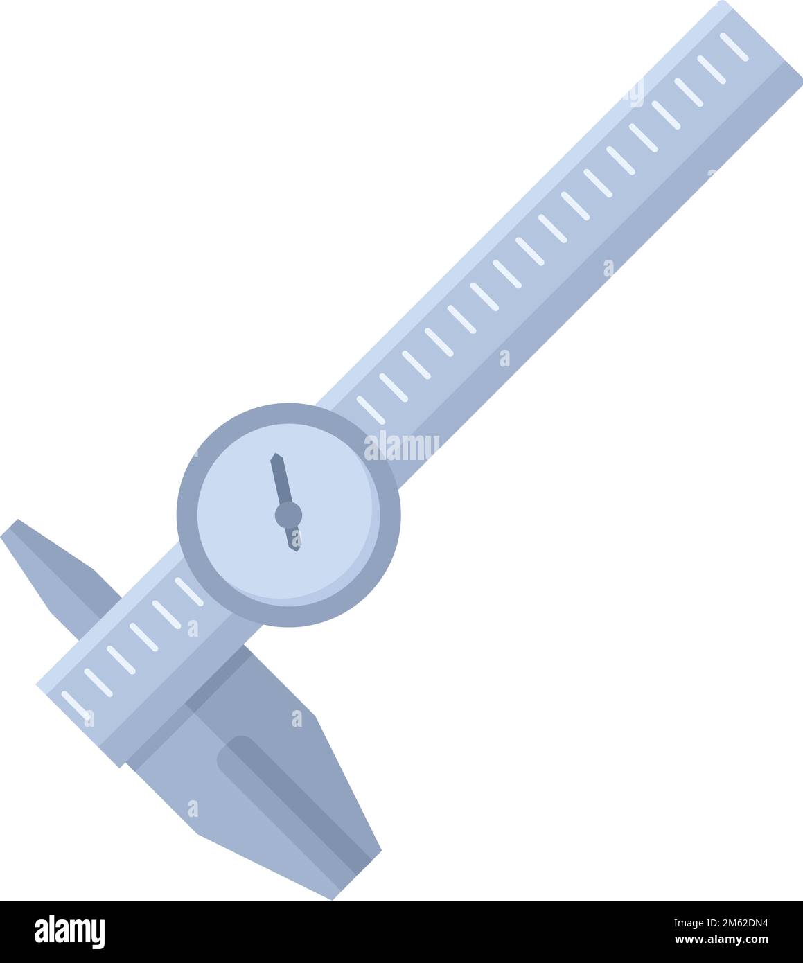 Caliper height icon flat vector. Gauge calliper. Micrometer tool ...