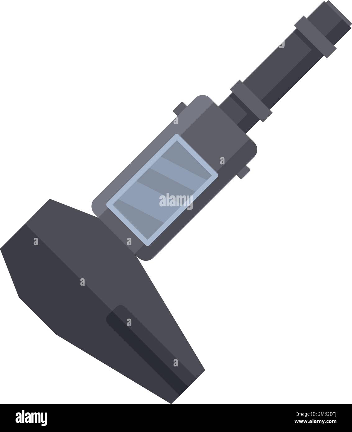 Screen caliper icon flat vector. Micrometer tool. Calliper instrument ...