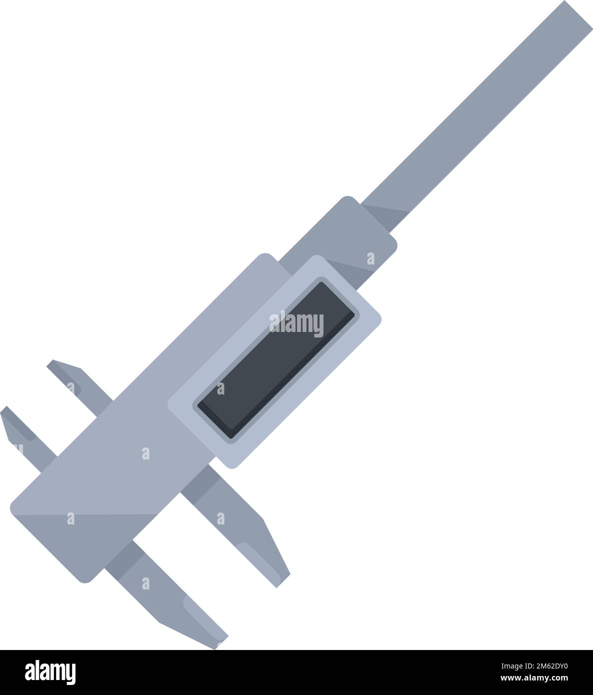 Metal caliper icon flat vector. Precision calliper. Micrometer tool ...