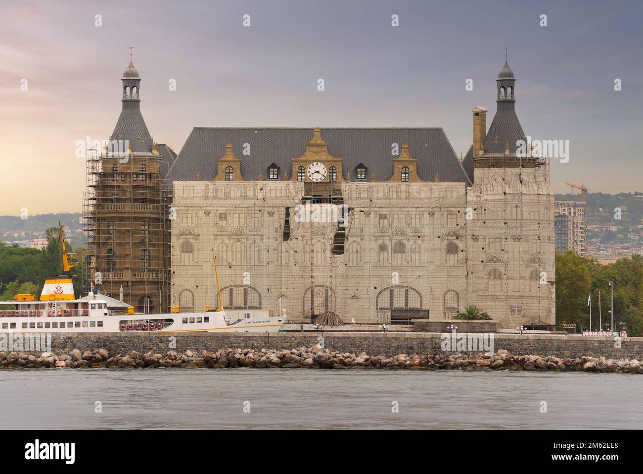 Bosphorus, Haydarpasha Railway Terminal, south of the Port of ...