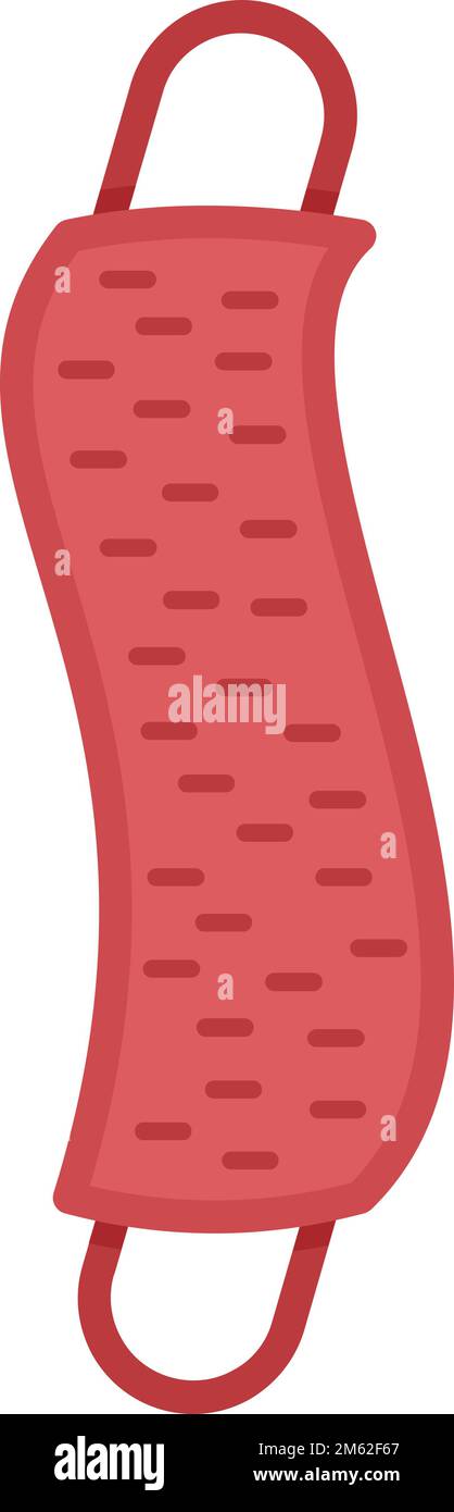 Fabric washcloth icon flat vector. Hand rag. Bathroom cloth isolated ...