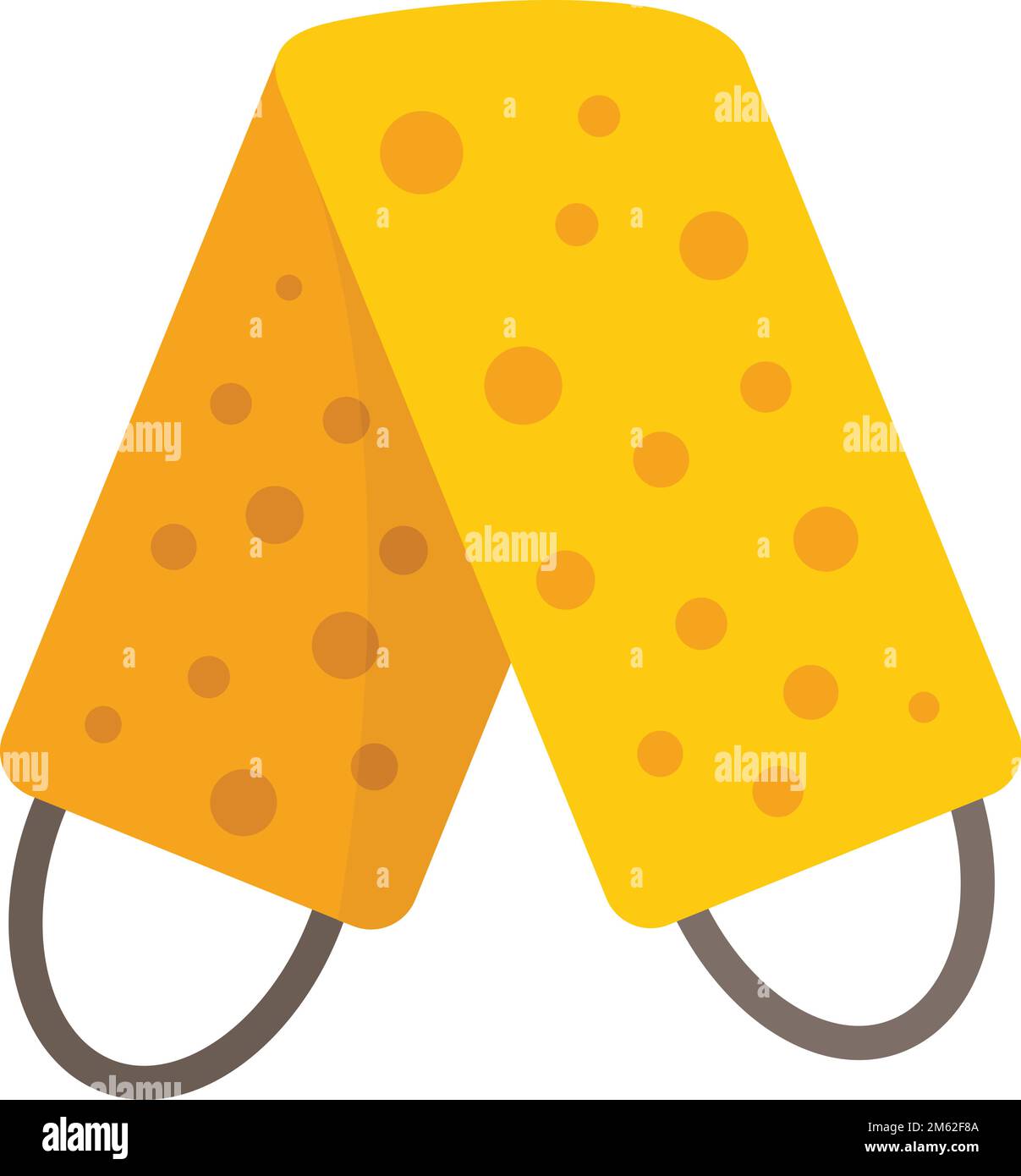 Bathroom washcloth icon flat vector. Hand cloth. Fabric washcloth ...