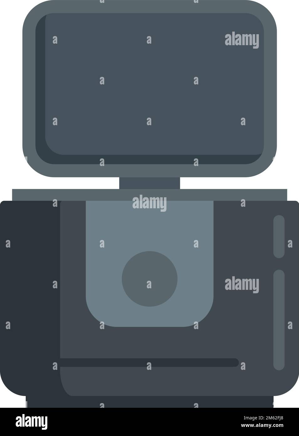 Electric oil basket icon flat vector. Fry machine. French fryer ...