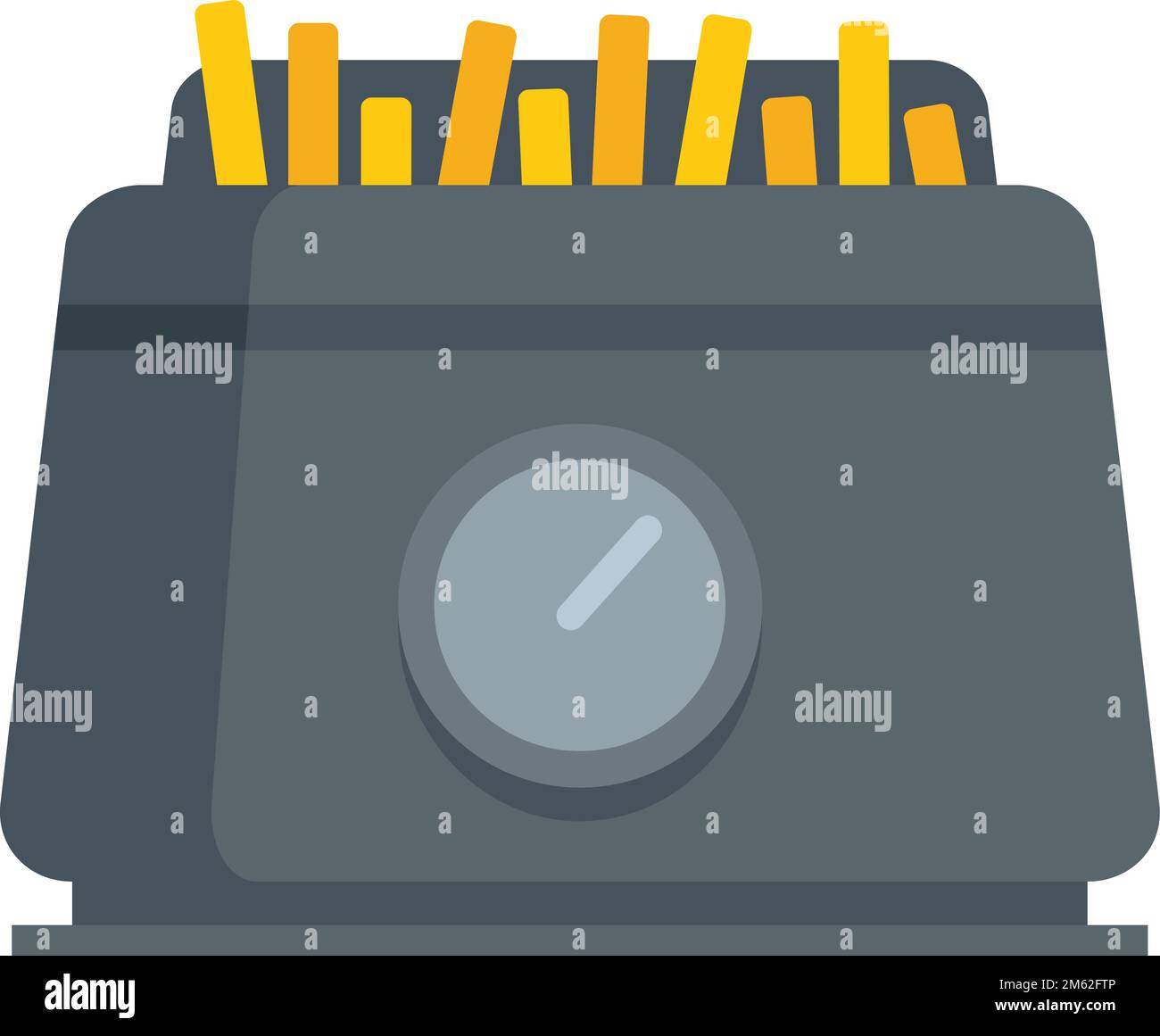 Fry appliance icon flat vector. Deep fryer. Oil basket isolated Stock ...