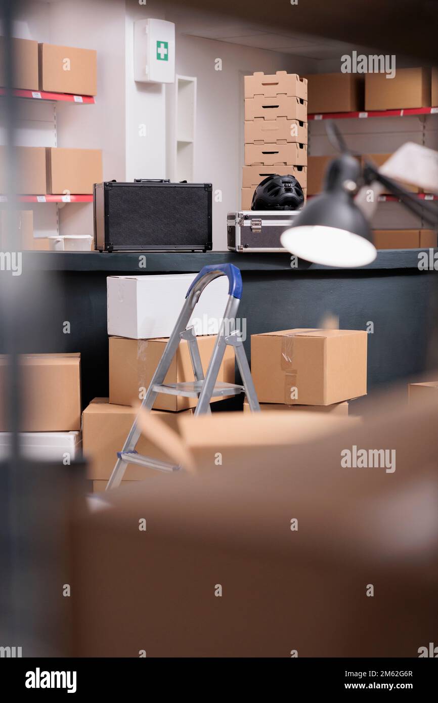 Empty warehouse building used for storage and distribution, ready for ...