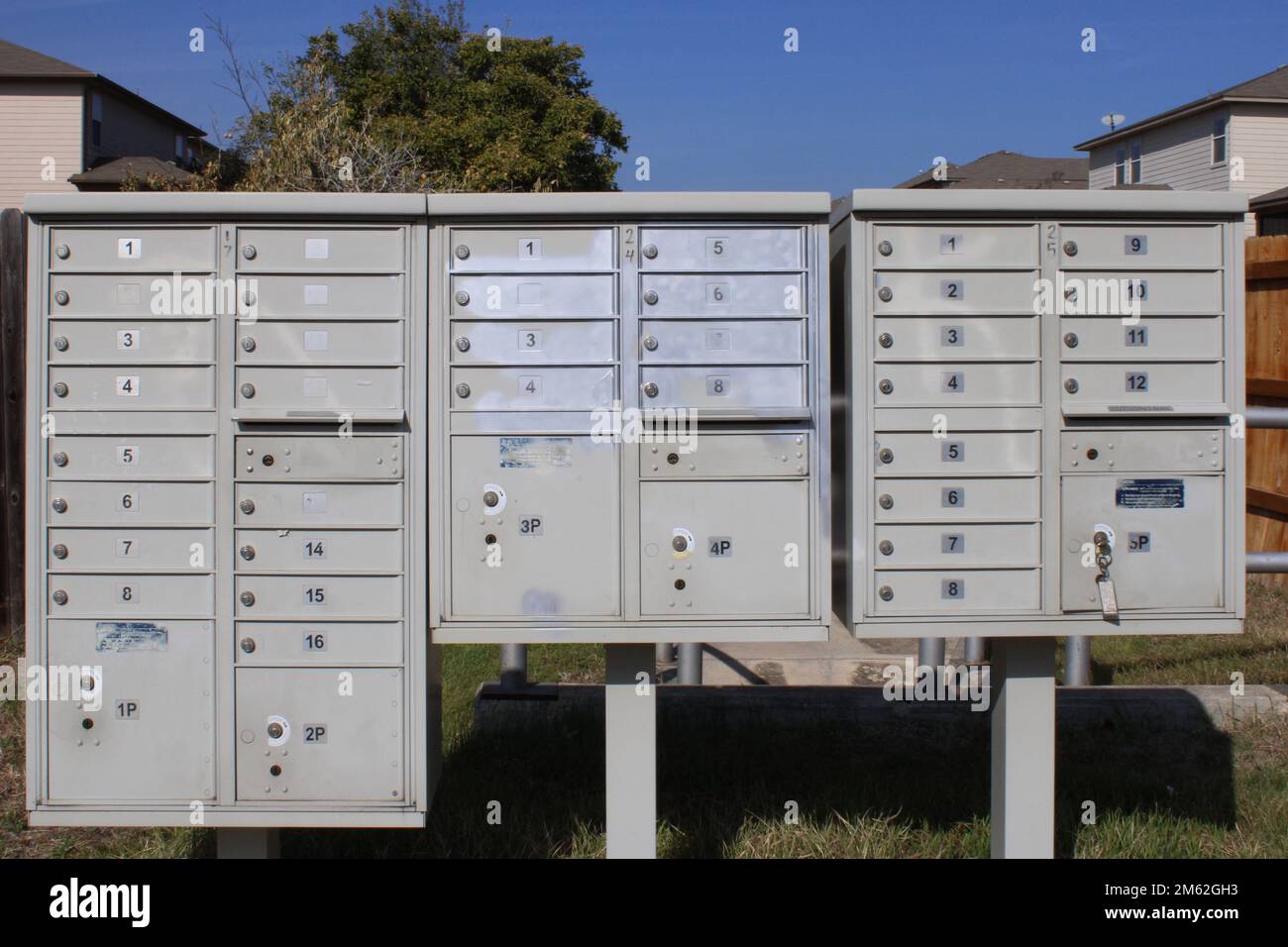 San Antonio, USA. 01st Jan, 2023. A cluster of mailboxes within the ...
