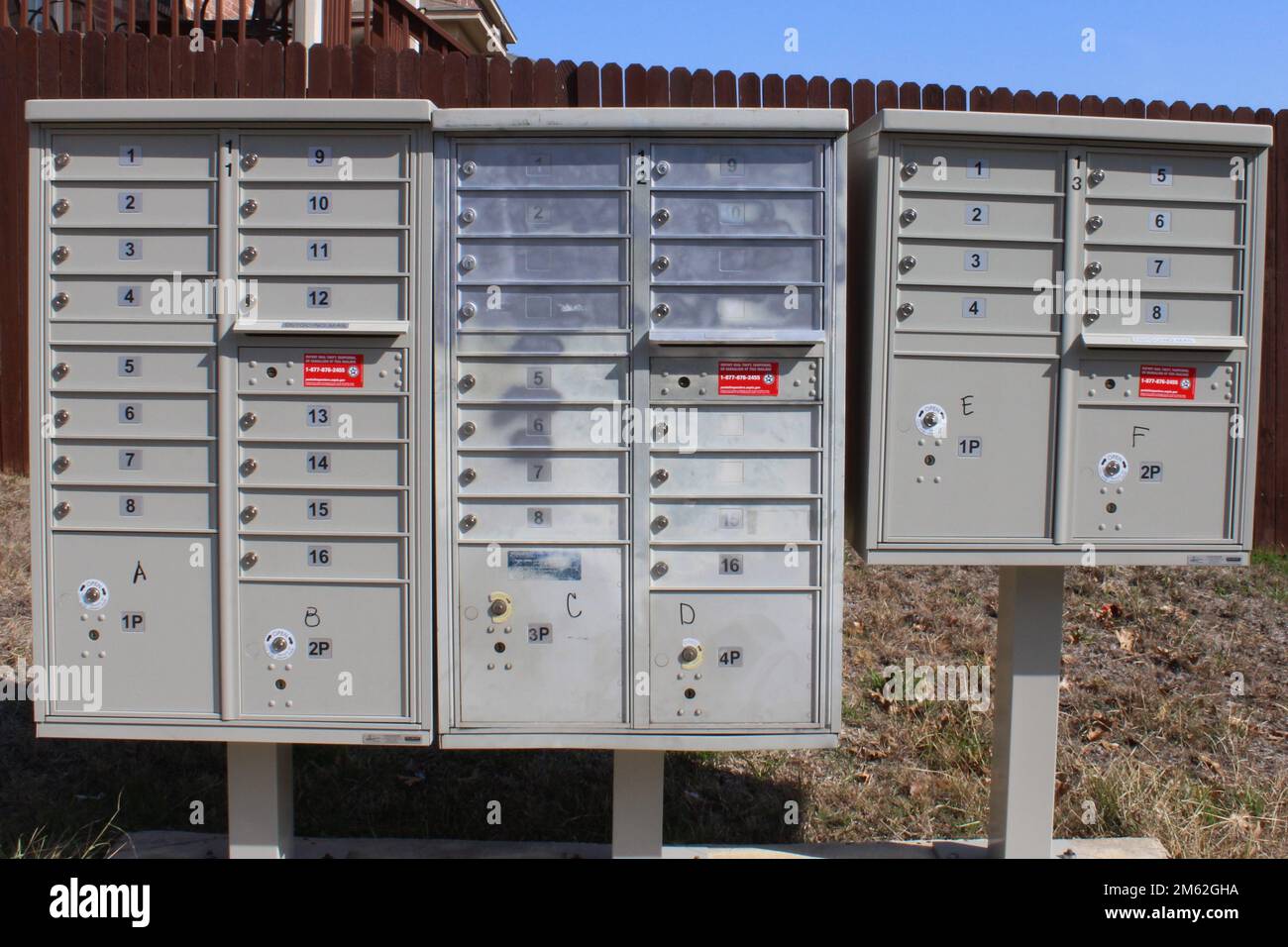 San Antonio, USA. 01st Jan, 2023. A cluster of mailboxes within the ...